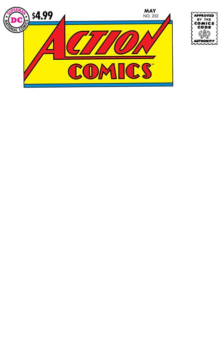 ACTION COMICS #252 FACSIMILE EDITION CVR C BLANK VAR – Ragin Canadian ...